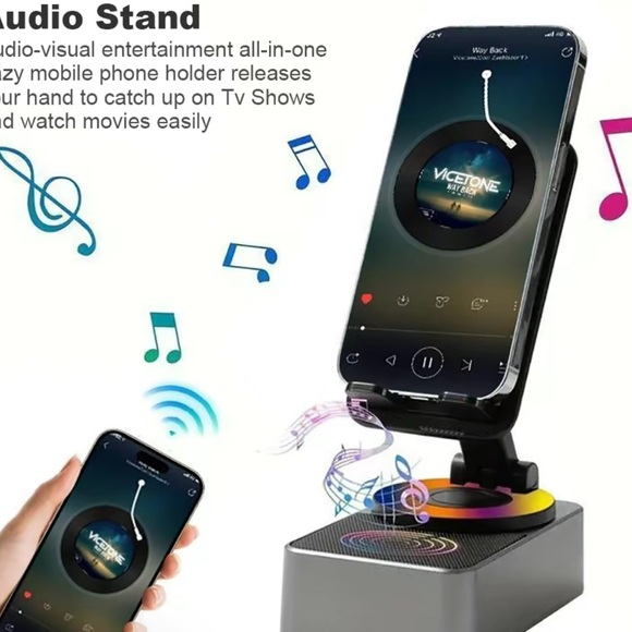 Portable Audio & Video | Cell Phone Stand With Wireless Bluetooth ...